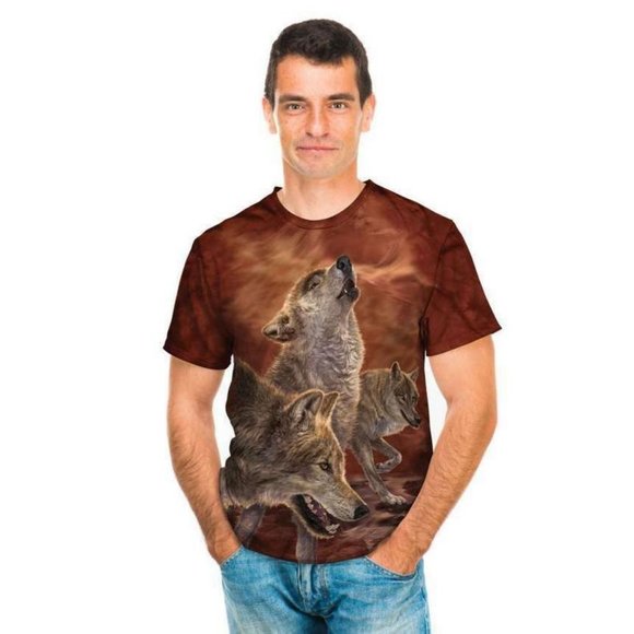 The Mountain | Tops | The Mountain Red Glow Wolves Grey Wolf Sunset ...